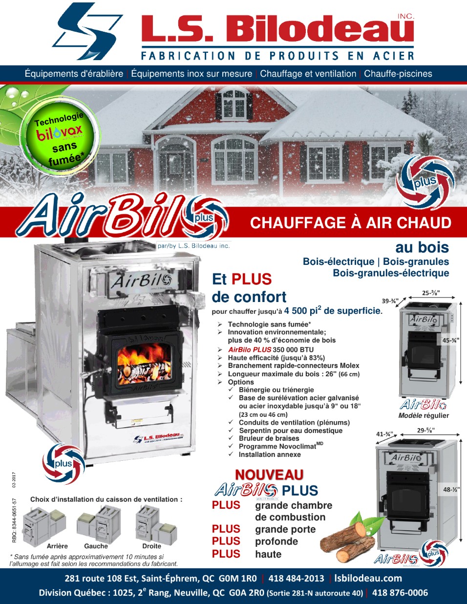 AirBilo PLUS au bois | LS Bilodeau