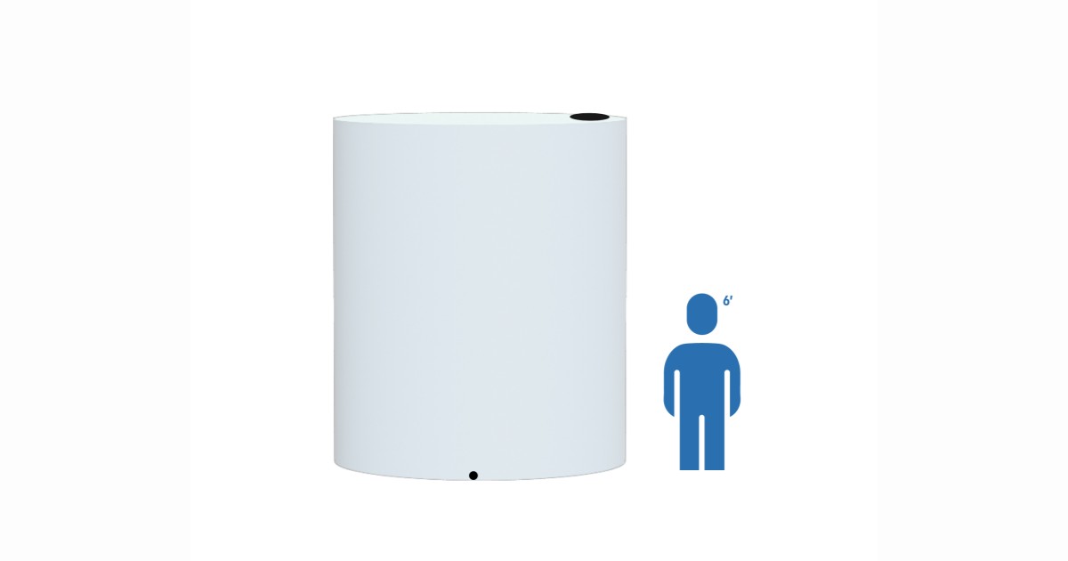 6100 US gal vertical plastic tank HW | LS Bilodeau